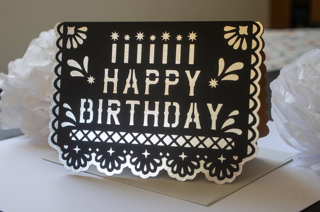 Raiders Inspired, Birthday Card, Silver and Black, HAPPY BIRTHDAY, Cake ...