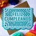 FELIZ CUMPLEANOS Birthday Card, Papel Picado, Greeting Card / Cut Paper ...
