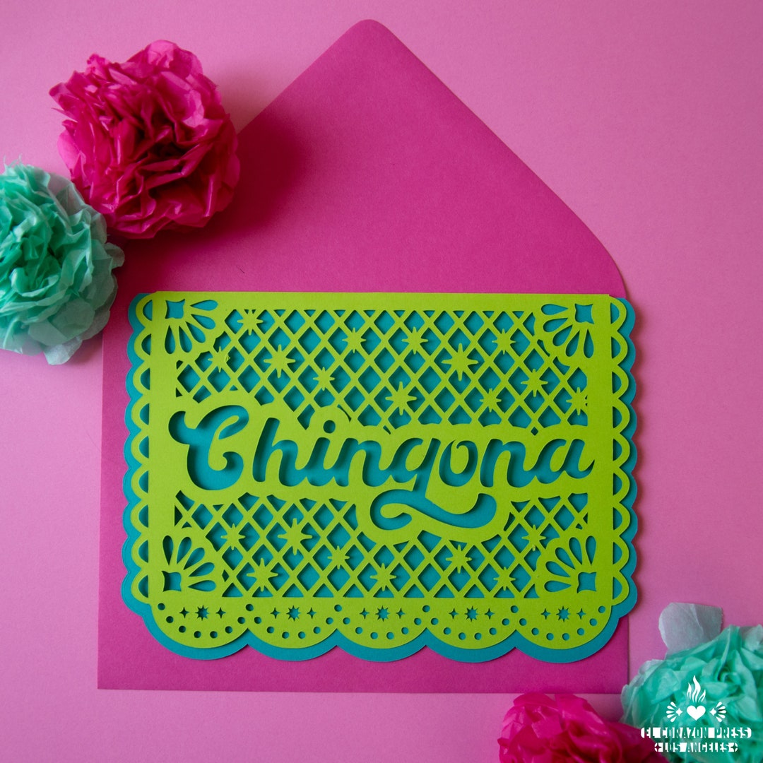 Papel Picado Greeting Card, CHINGONA, Barbie 90s Inspired, Boss Babe ...