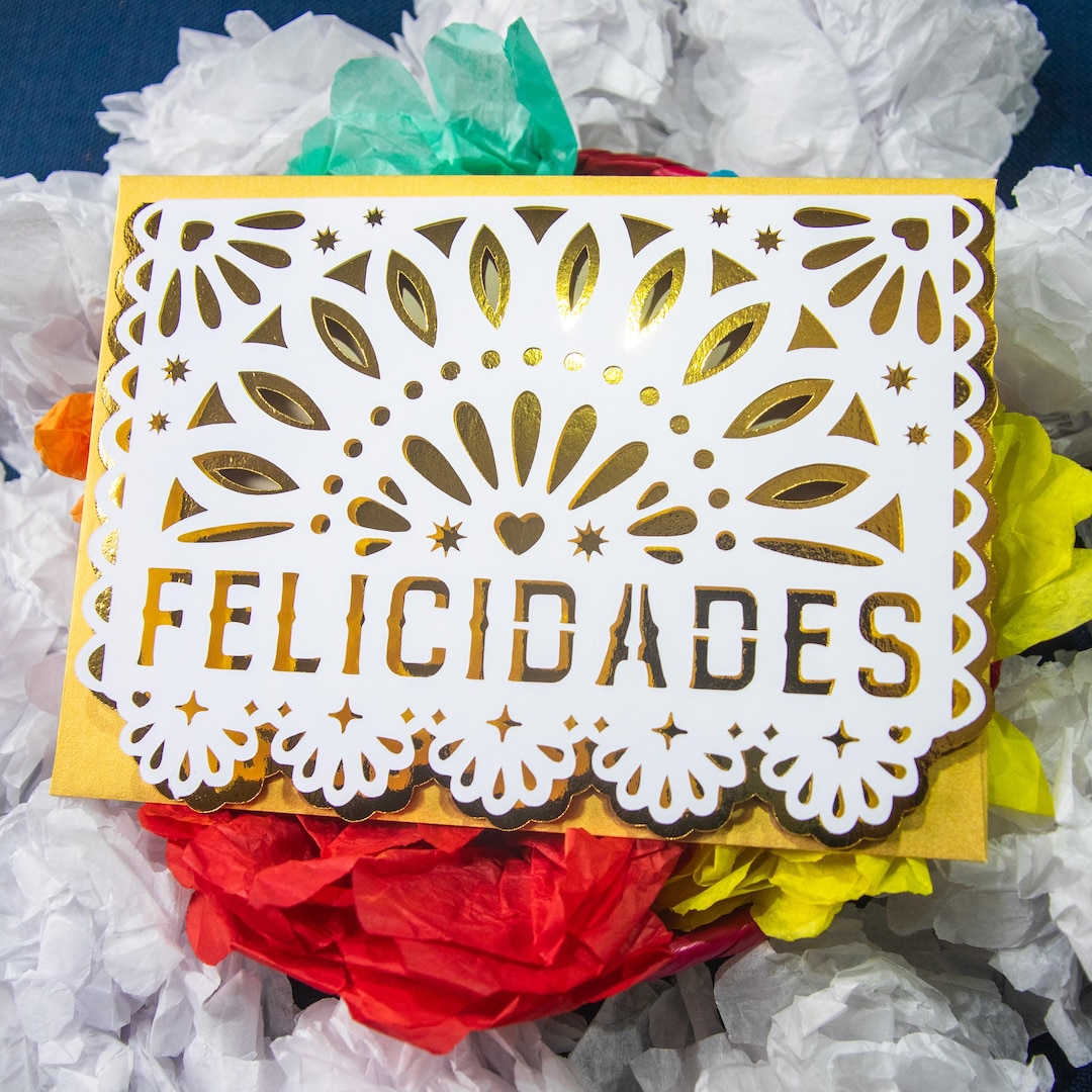 Felicidades! Grad Papel Picado Congratulations Card, Mexican Fiesta ...