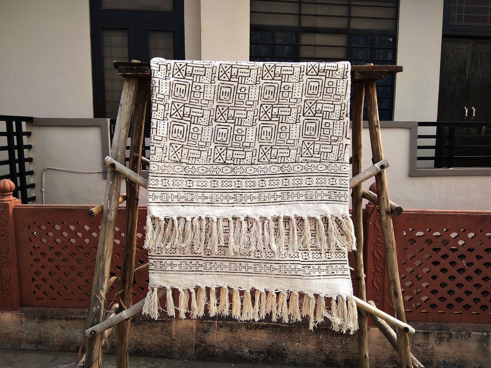 Indian Hand Block Printed Throw Blanket Boho Mud Cloth Throw With ...