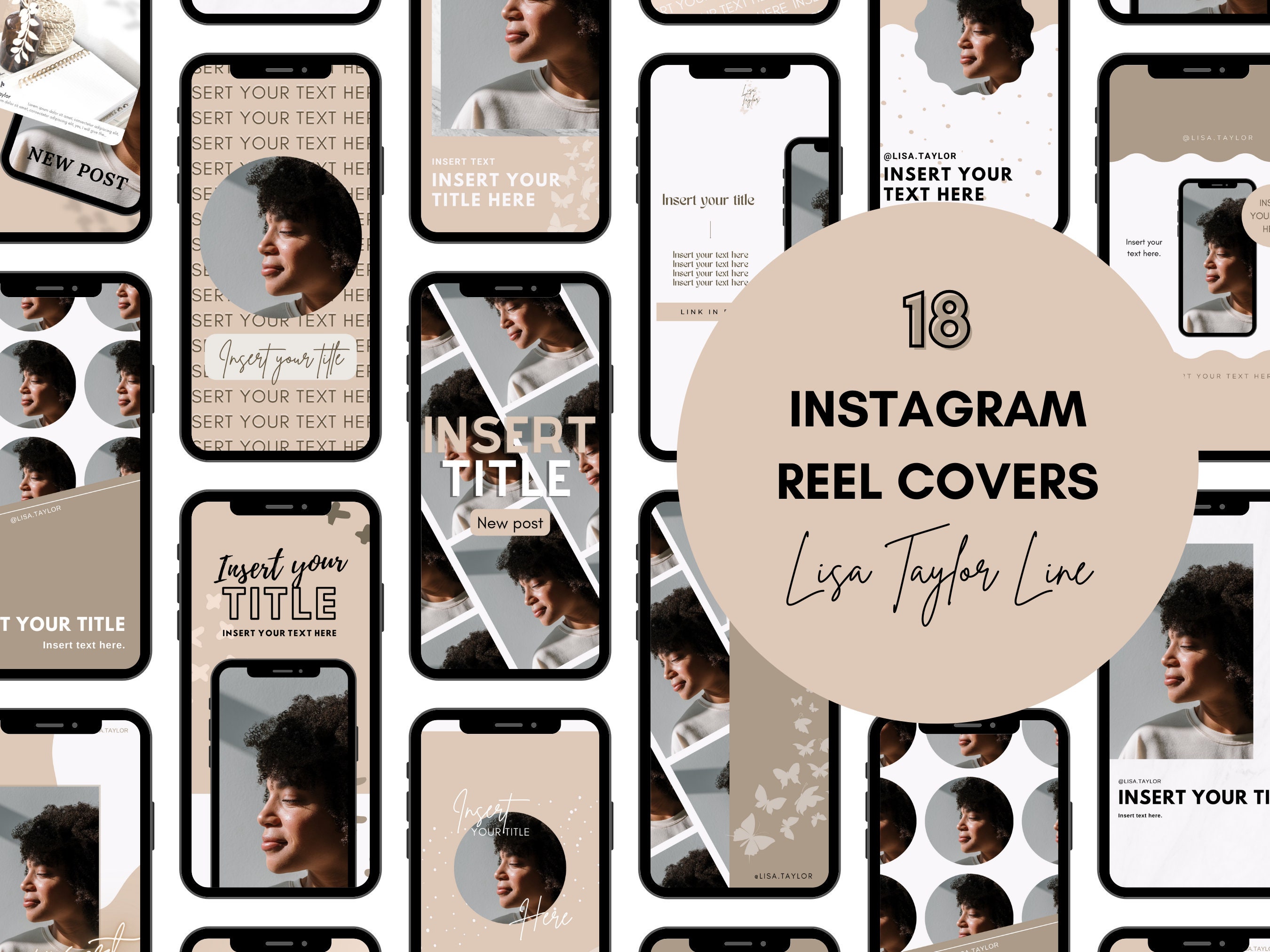 18 Instagram Reel Covers | Editable Canvas Templates | Lisa Taylor ...
