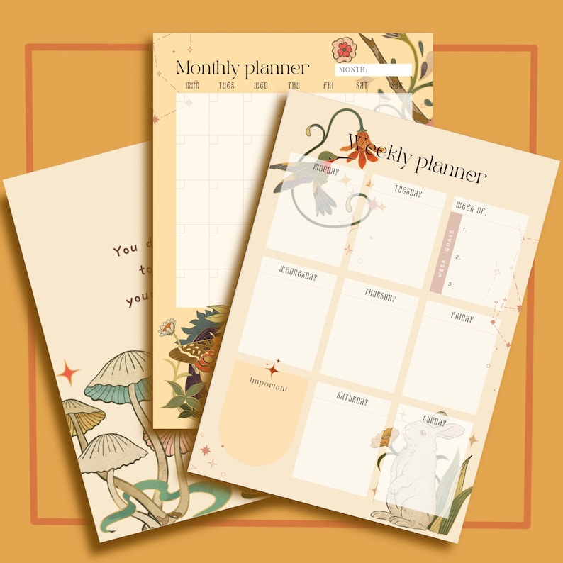 Customizable Cottagecore Digital Planner for Goodnotes, Notability ...