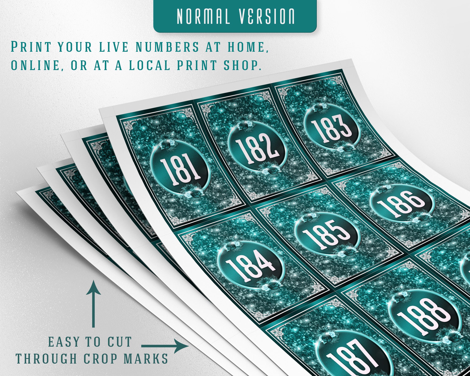 Facebook Live Numbers Facebook Live Number Cards Live - Etsy