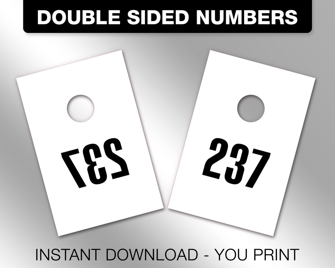 Double Sided Numbers 001-1000 | Facebook Live Number Cards | Sale Tags ...