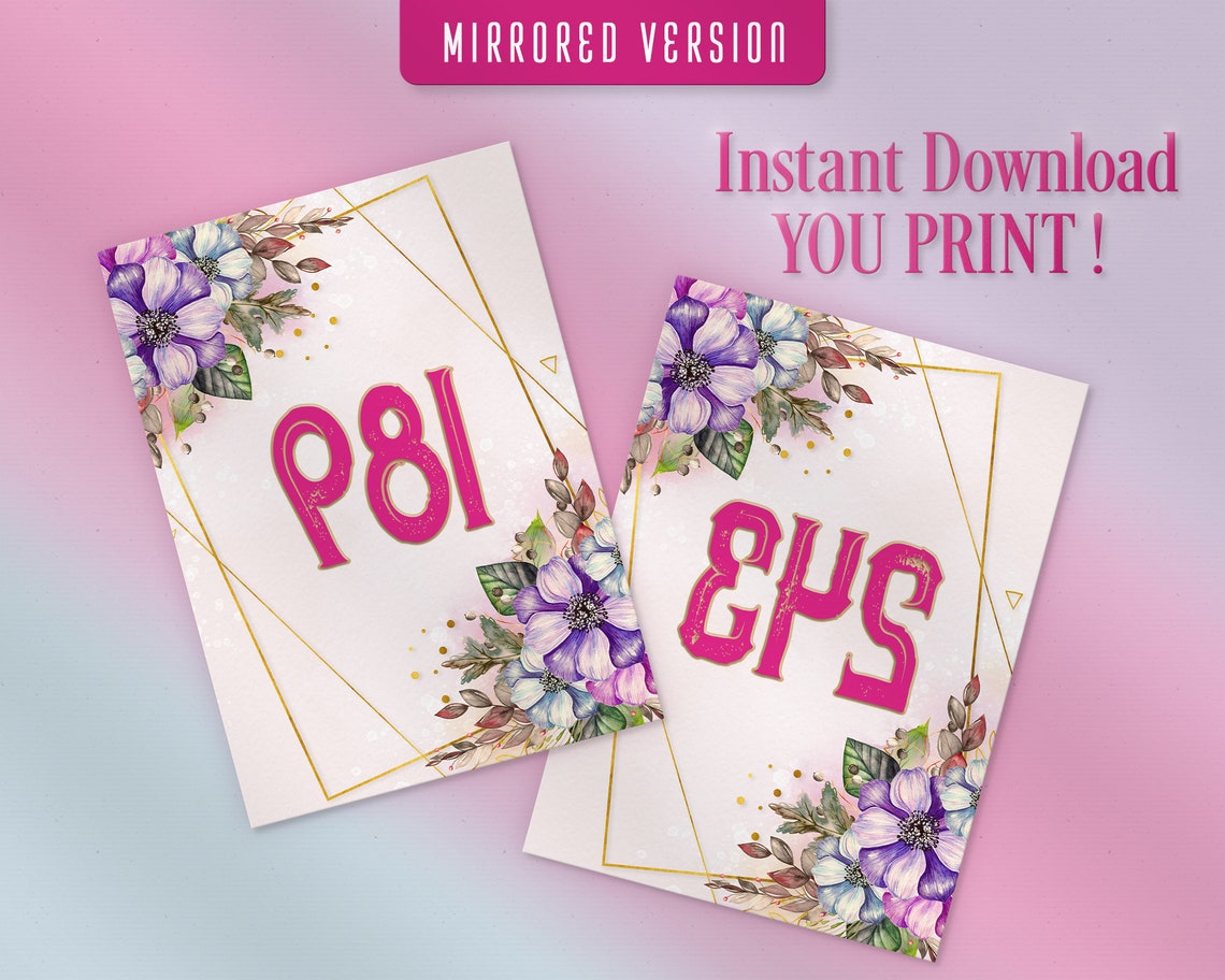 Floral Frame Facebook Live Sale Numbers Tags Printable | Etsy