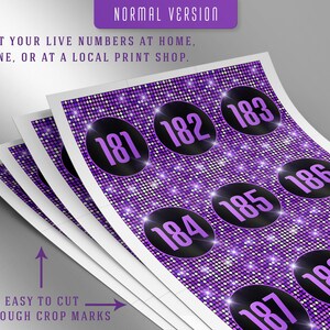 Facebook Live Number Cards, Live Tags, Normal + Mirrored 1-500, Black ...