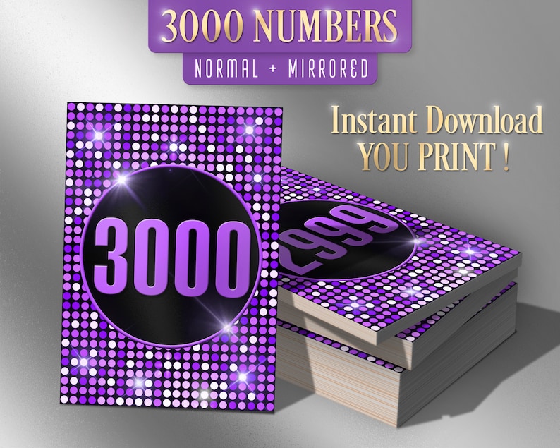 3000 Printable Facebook Live Numbers, Sale Tags Cards, Normal ...