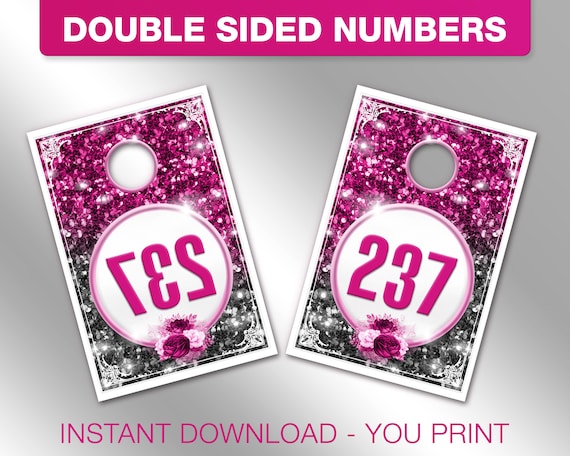 Double Sided Numbers 001-1000 Facebook Live Number Cards | Etsy