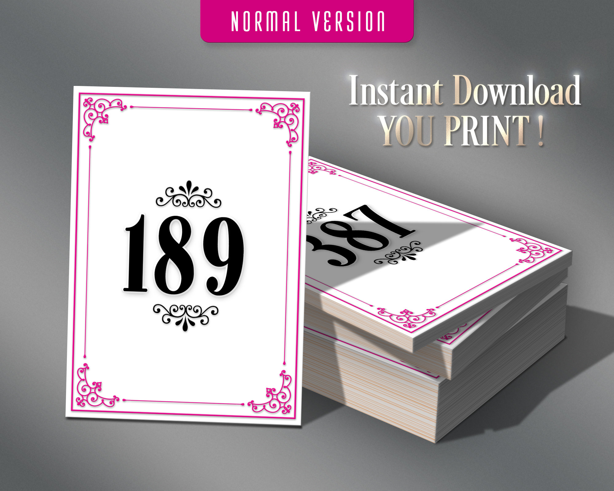 Facebook Live Numbers 1-1000, Mirrored Option (digital Download - Etsy