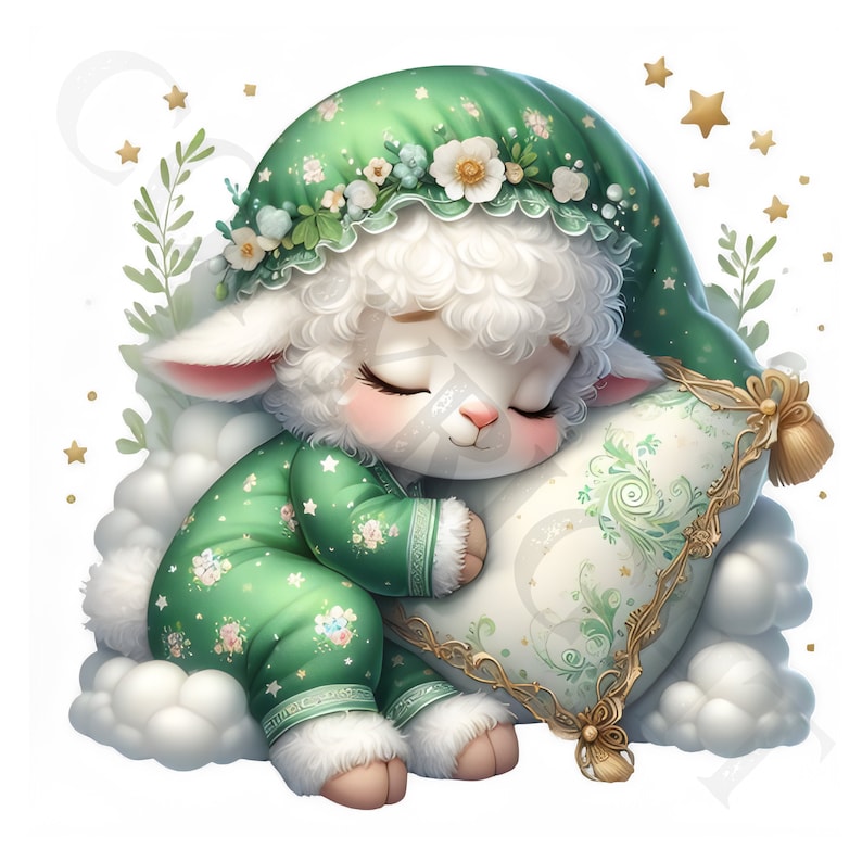 Sleeping Lambs Clipart | 10 Transparent PNG Images | Cute Sheep Clipart ...