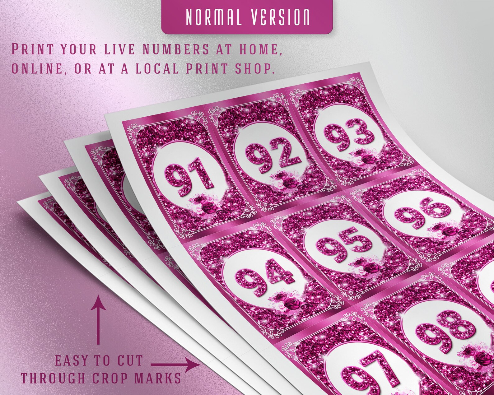 Facebook Live Numbers, Live Numbers, Facebook Live Number Cards, Normal ...