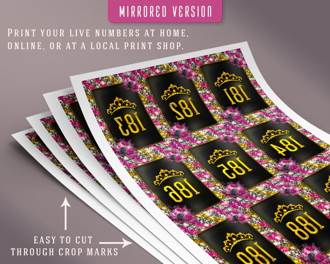 Facebook Live Number Cards Facebook Live Numbers Live | Etsy