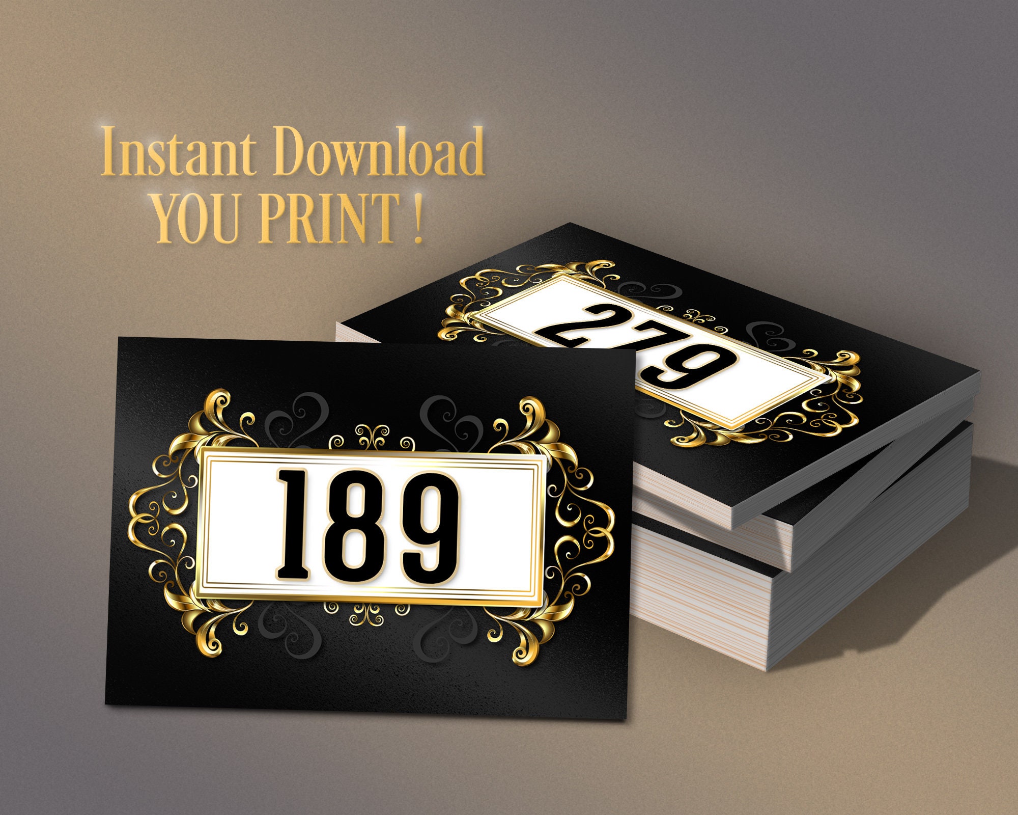 Horizontal Facebook Live Numbers Facebook Live Number Cards - Etsy