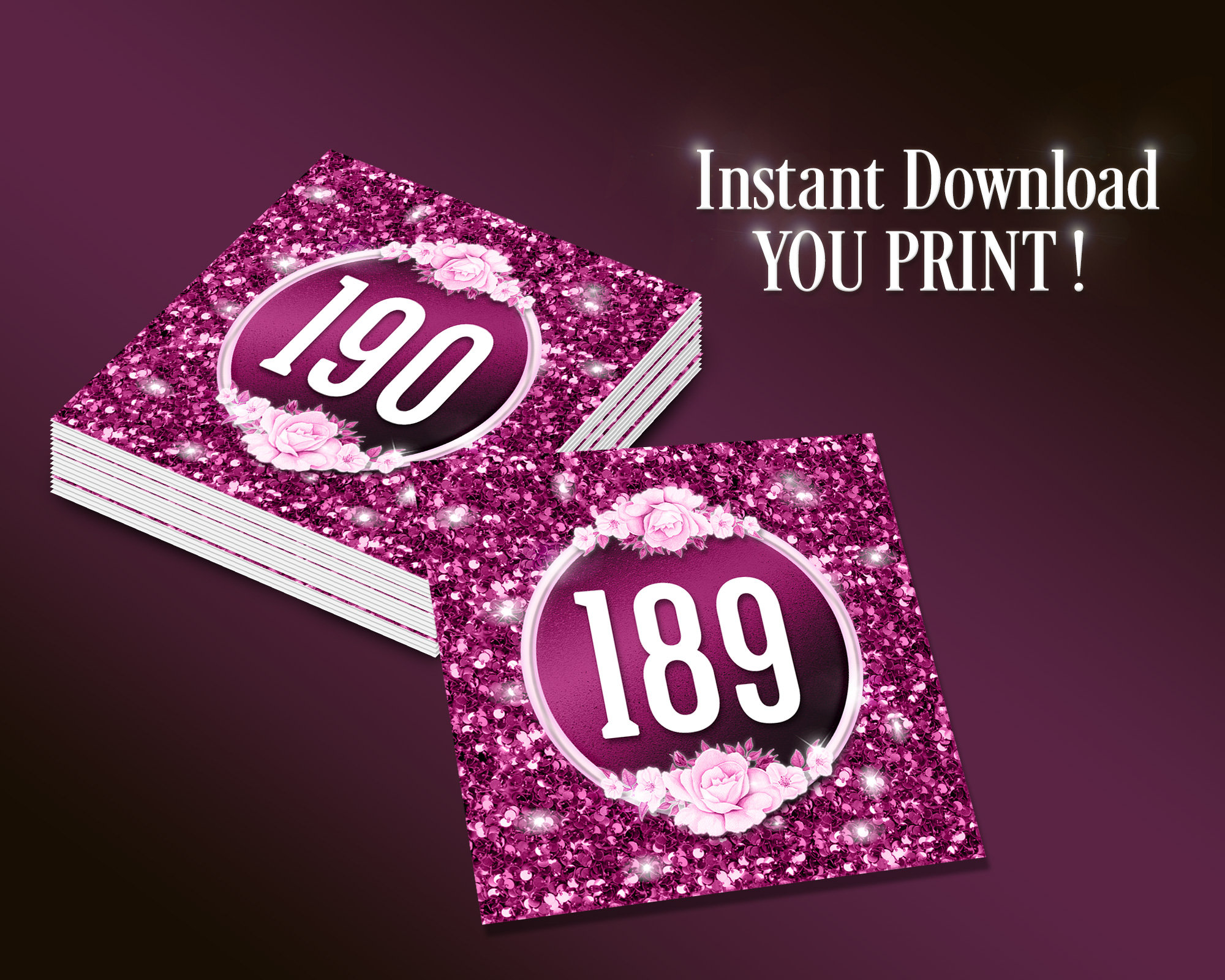 Live Sale Number Tags Facebook Square Live Tags Printable - Etsy