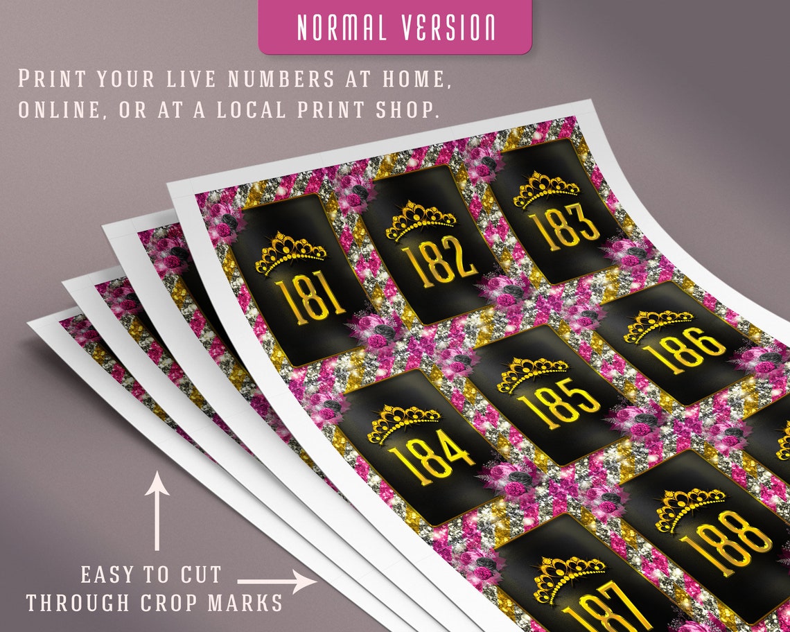 Facebook Live Number Cards Facebook Live Numbers Live - Etsy