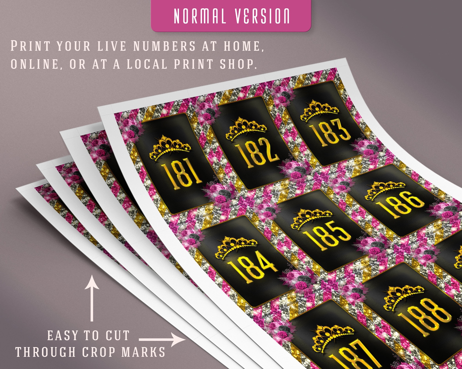 Facebook Live Number Cards, Facebook Live Numbers, Live Numbers, Sale ...