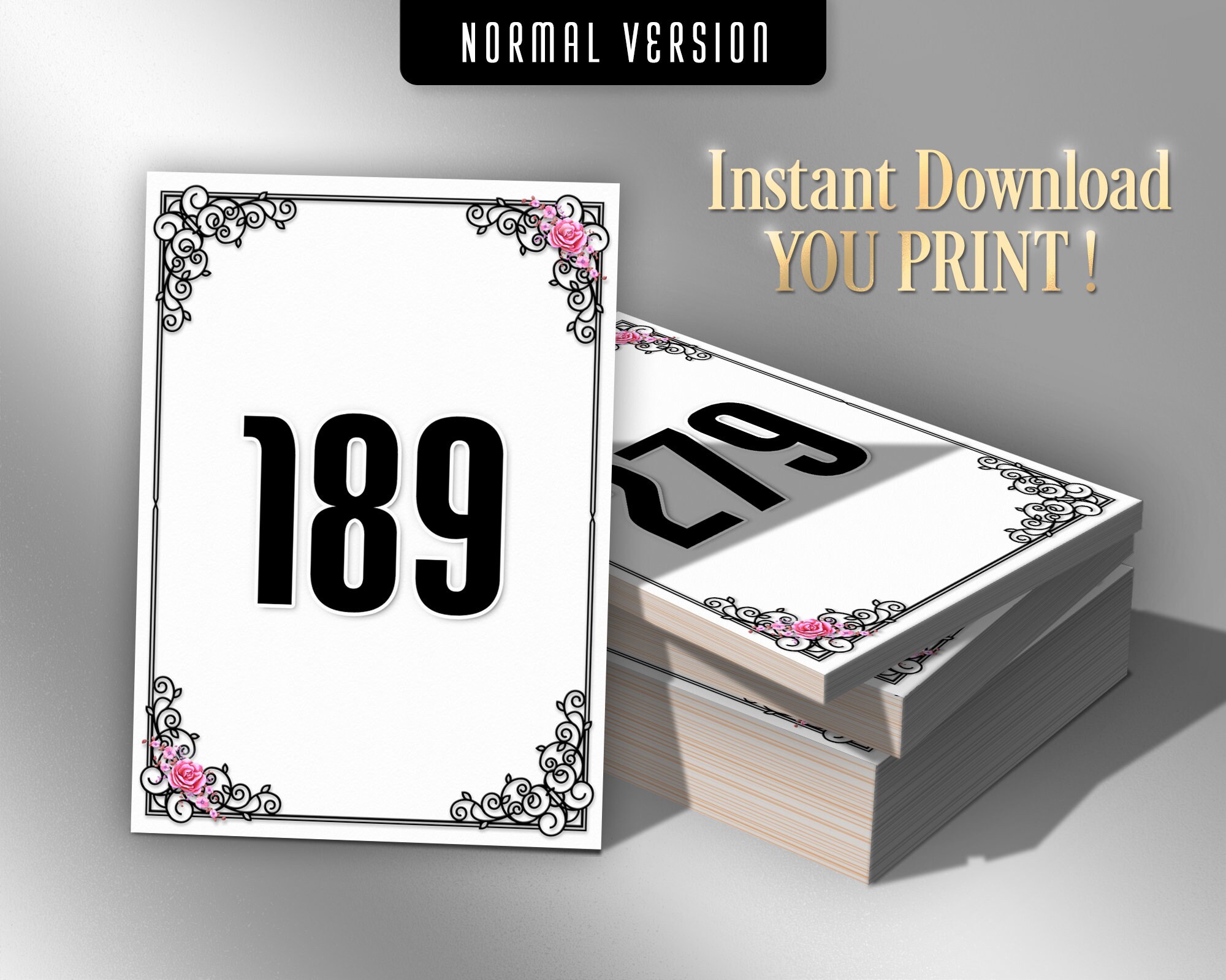 Printable Numbers, Facebook Live Sale Numbers, Live Numbers, Normal ...