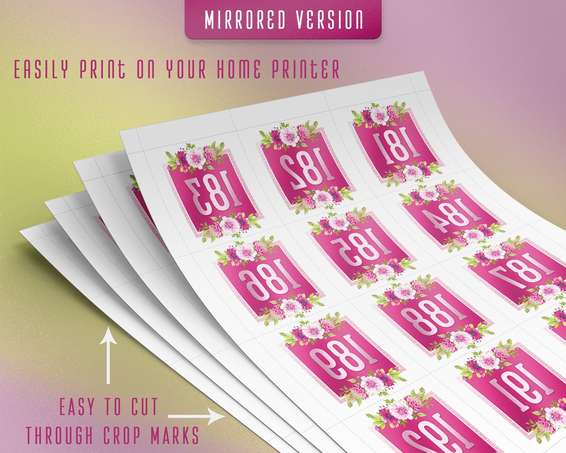 Live Sale Number Tags Facebook Square Live Tags Printable | Etsy