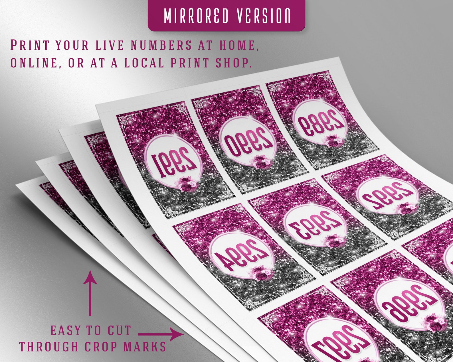 3000 Printable Facebook Live Numbers, Facebook Live Number Cards,sale ...