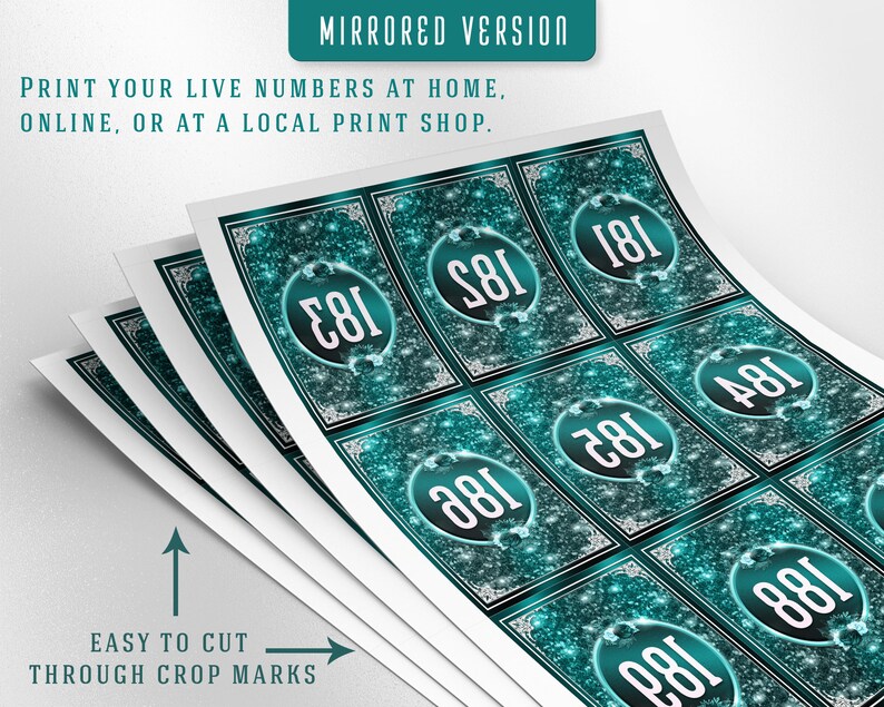 Facebook Live Numbers Facebook Live Number Cards Live - Etsy