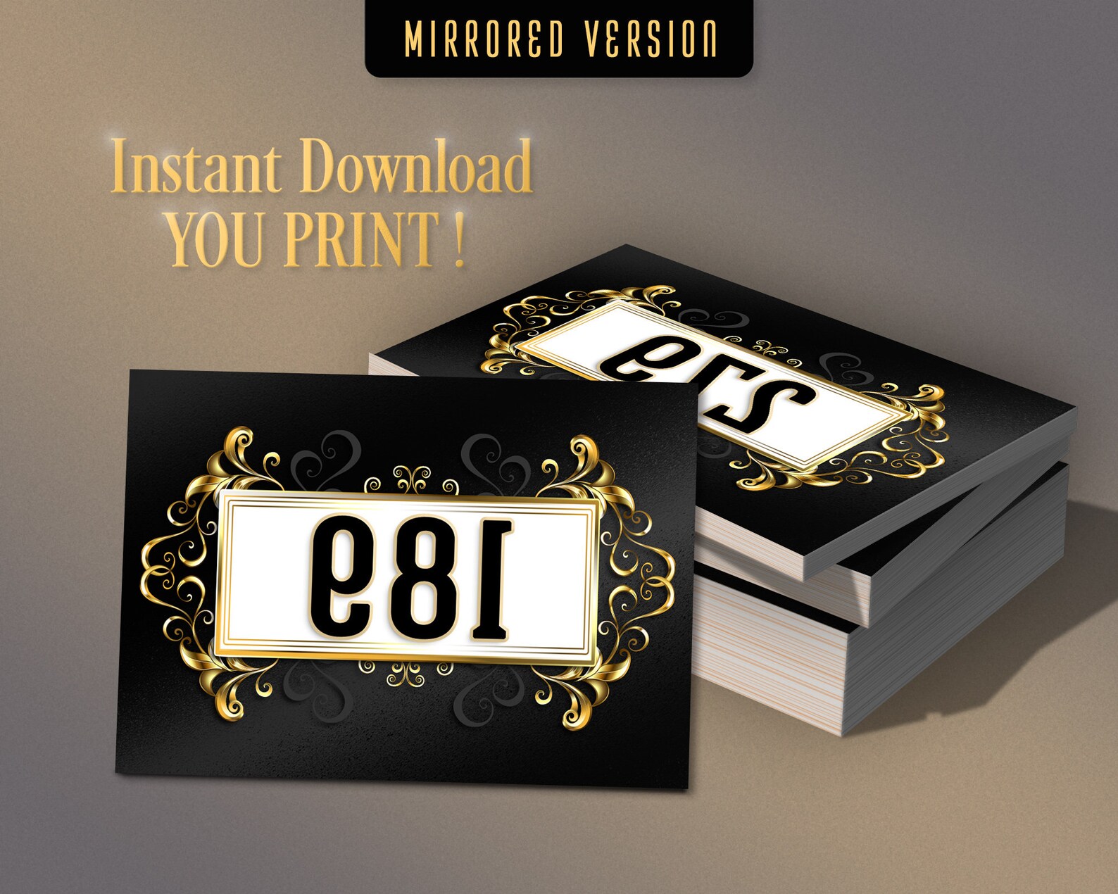 Horizontal Facebook Live Numbers Facebook Live Number Cards - Etsy