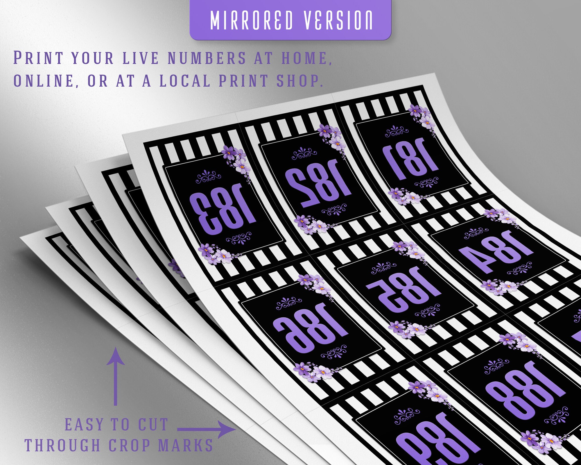 Facebook Live Numbers Facebook Number Cardssale Tags Normal - Etsy