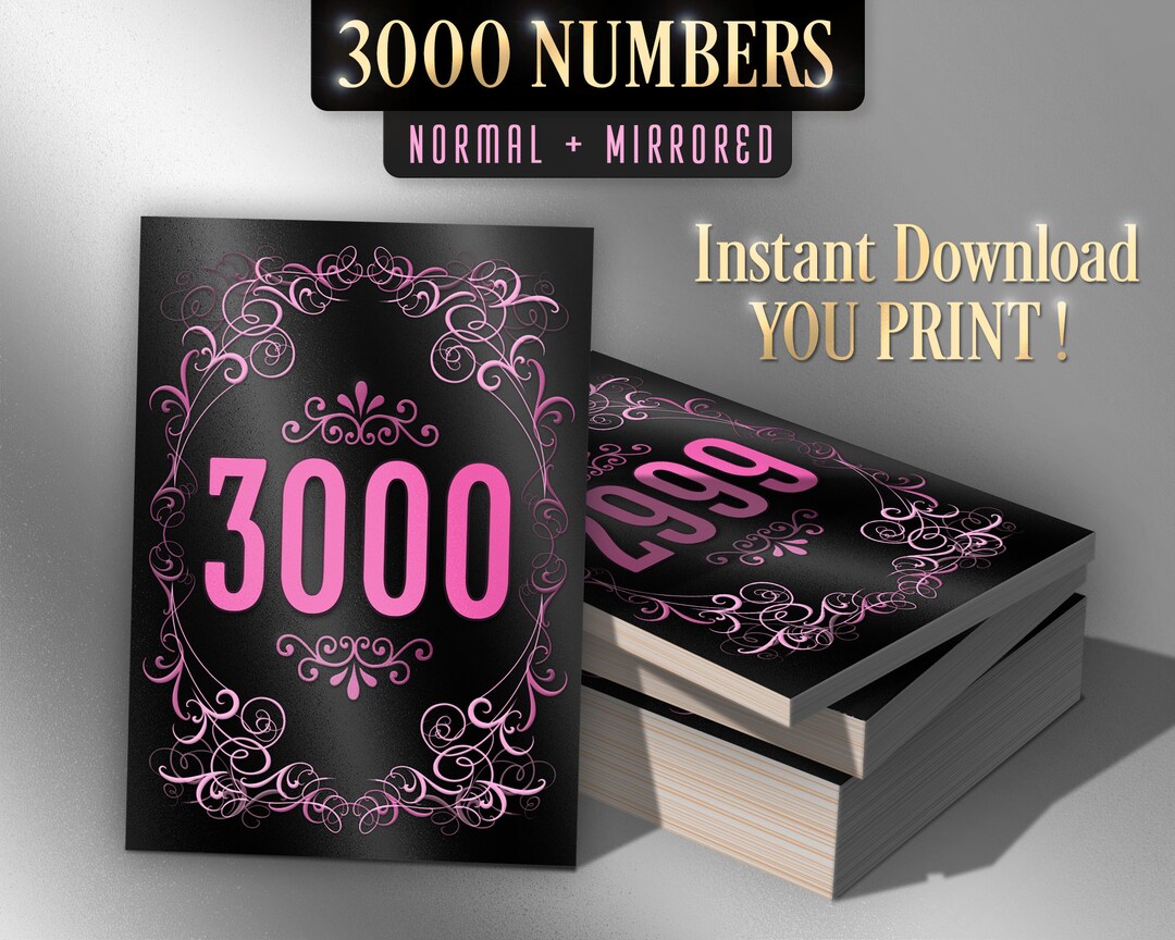 3000 Printable Facebook Live Numbers, Live Numbers, Facebook Live ...