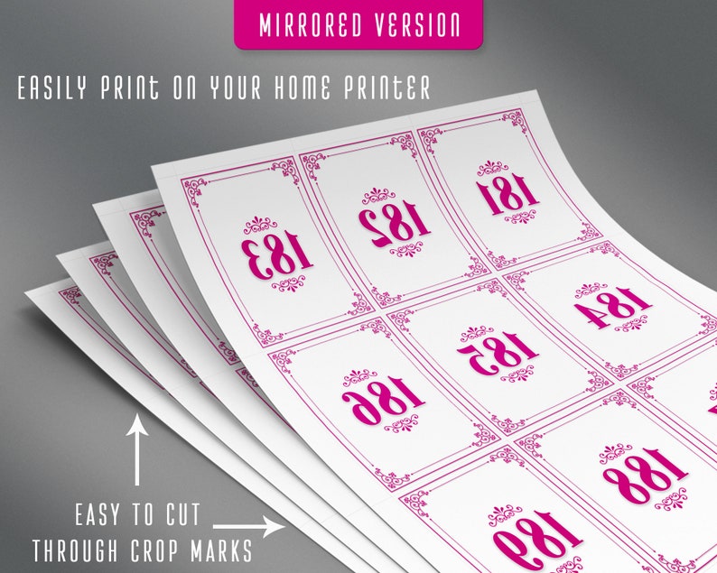 Pink Mirrored Number Cards 1-1000, Facebook Live (digital Download - Etsy
