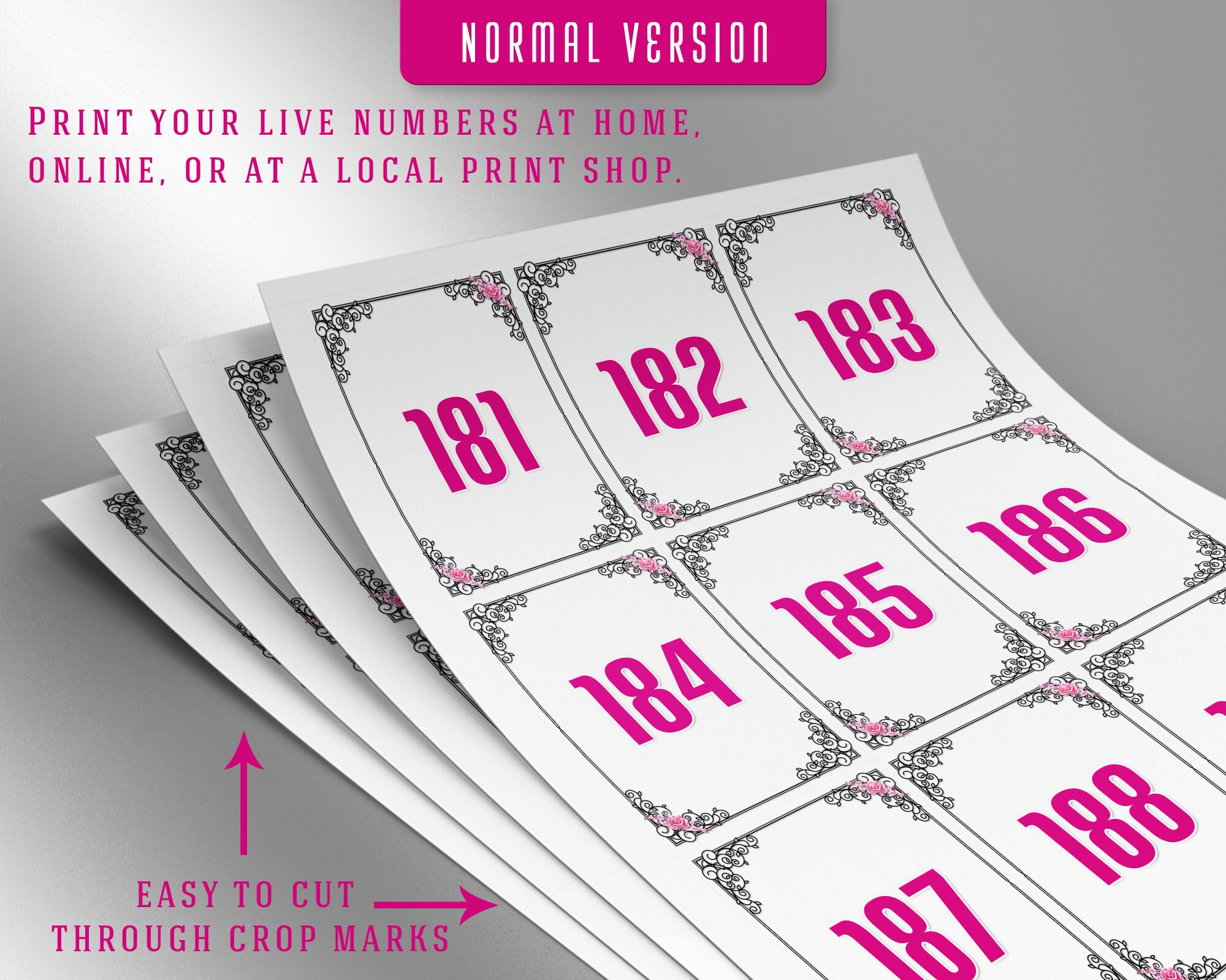 Facebook Live Sale Numbers 1-1000, Black, White, Pink (digital Download ...