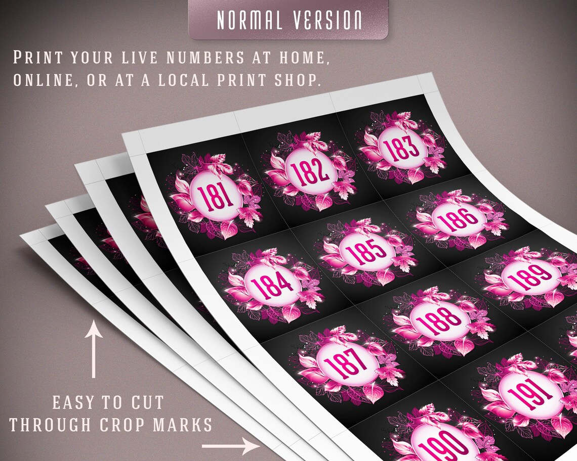 Facebook Live Numbers Live Number Tags Printable Live Tags | Etsy