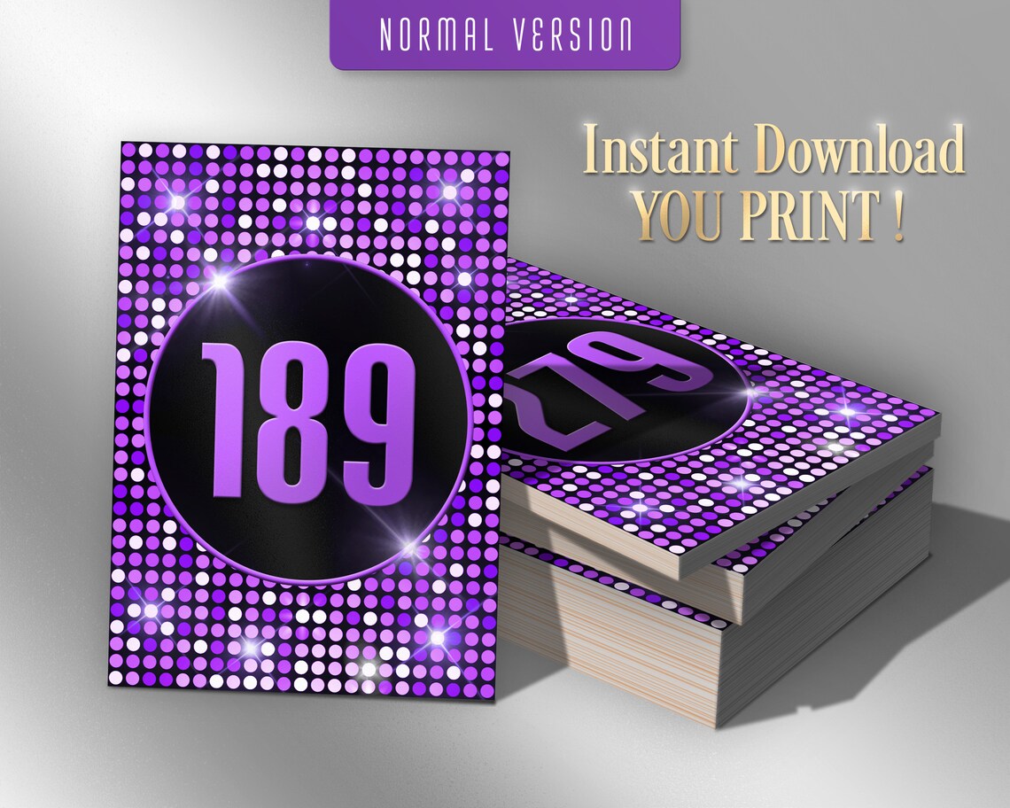 Facebook Live Number Cards Live Tags Normal Mirrored - Etsy