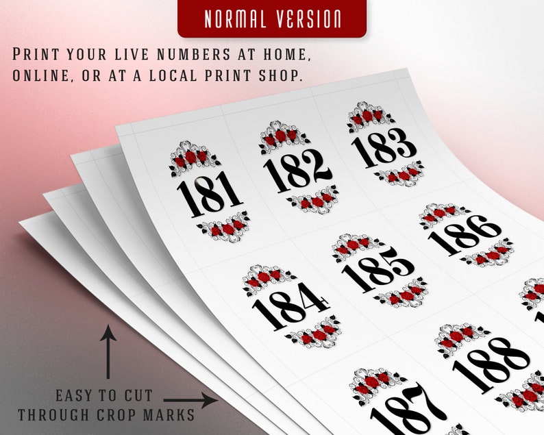 Roses Facebook Live Sale Numbers Live Tags Printable - Etsy