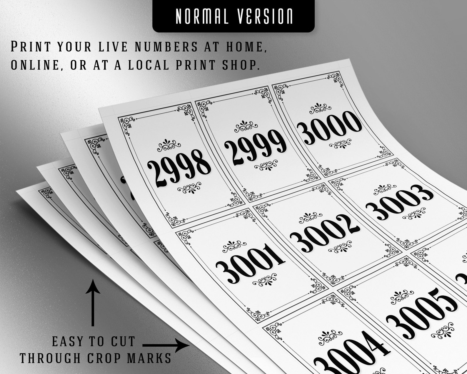 3000 Printable Facebook Live Sale Numbers, Live Numbers, Normal ...