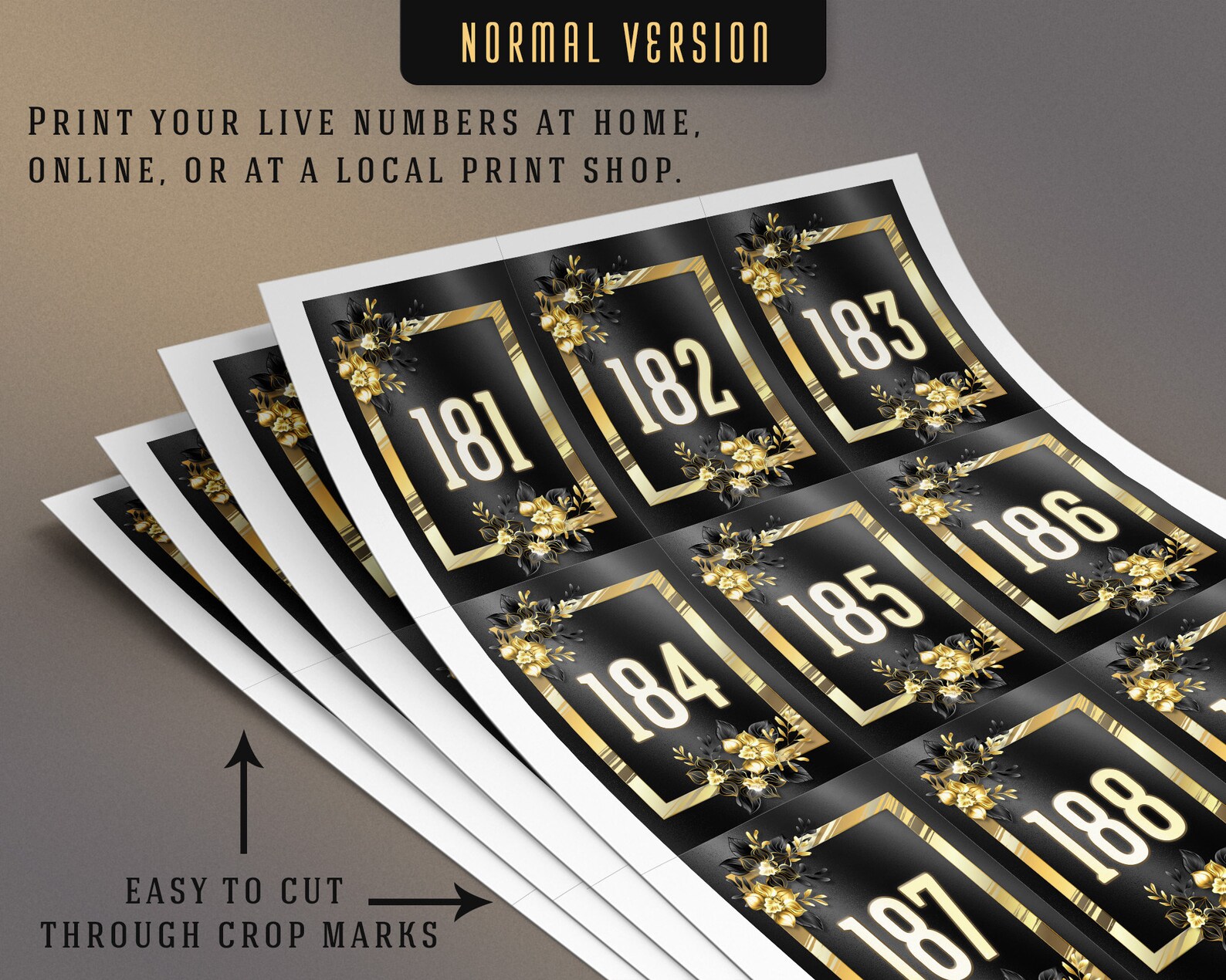 Facebook Live Numbers, Live Numbers, Facebook Live Number Cards, Normal ...