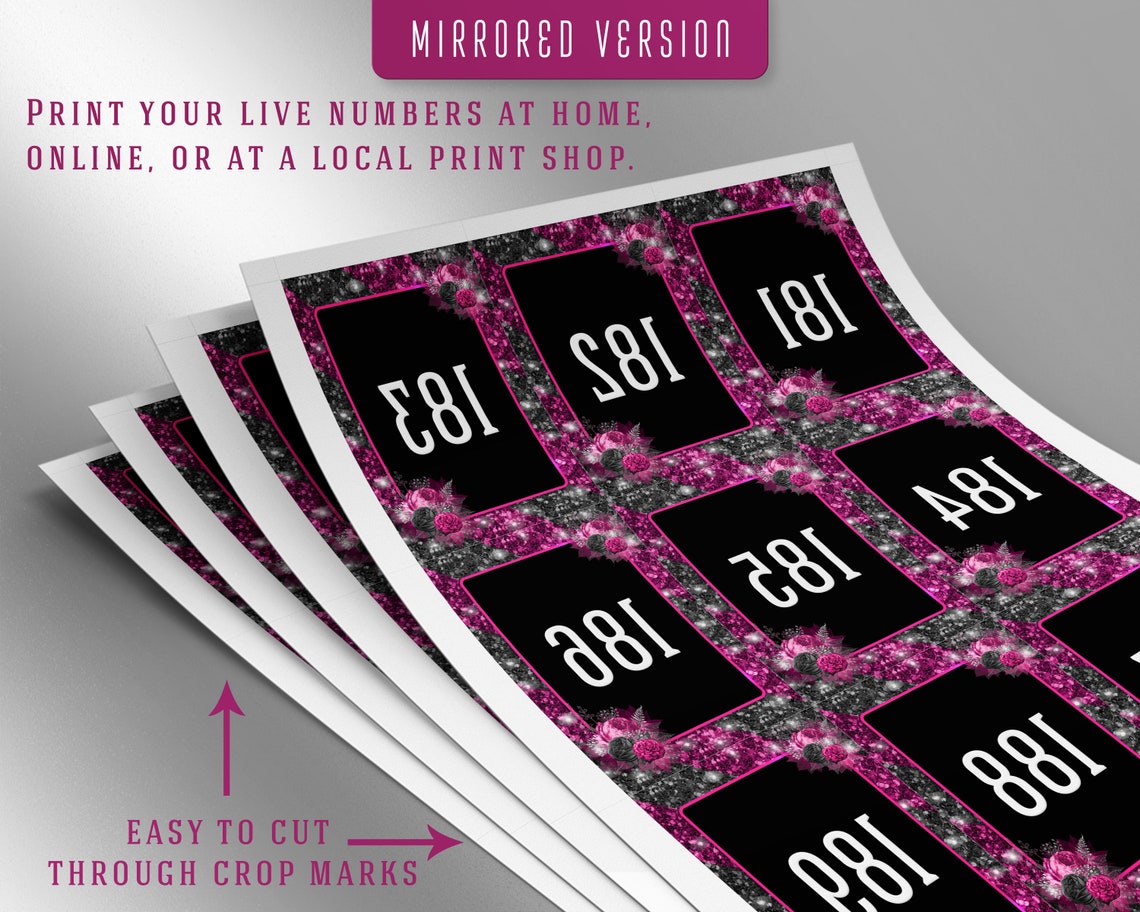 Facebook Live Number Cards Live Number Tags Normal - Etsy