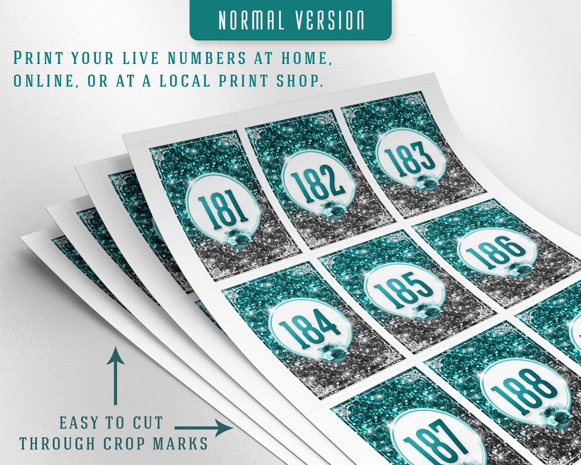 Facebook Live Numbers, Live Numbers, Facebook Live Number Cards, Sale ...