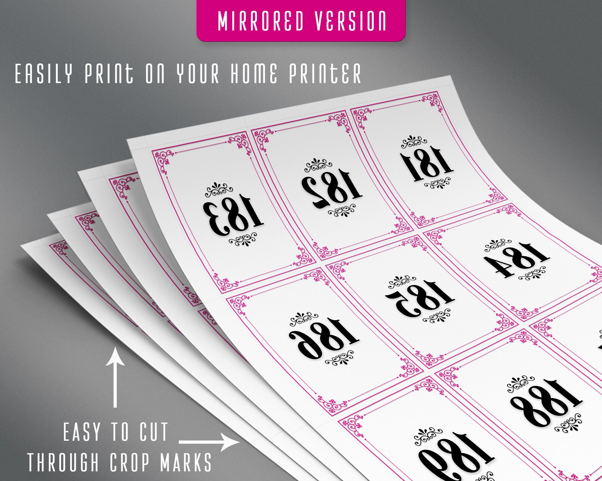 Facebook Live Numbers 1-1000, Mirrored Option (digital Download - Etsy