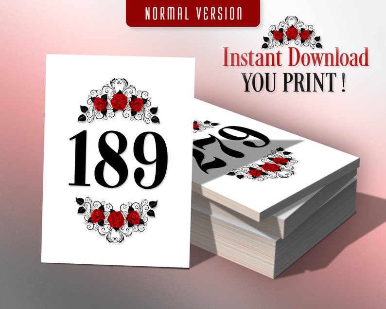 Roses Facebook Live Sale Numbers Live Tags Printable - Etsy