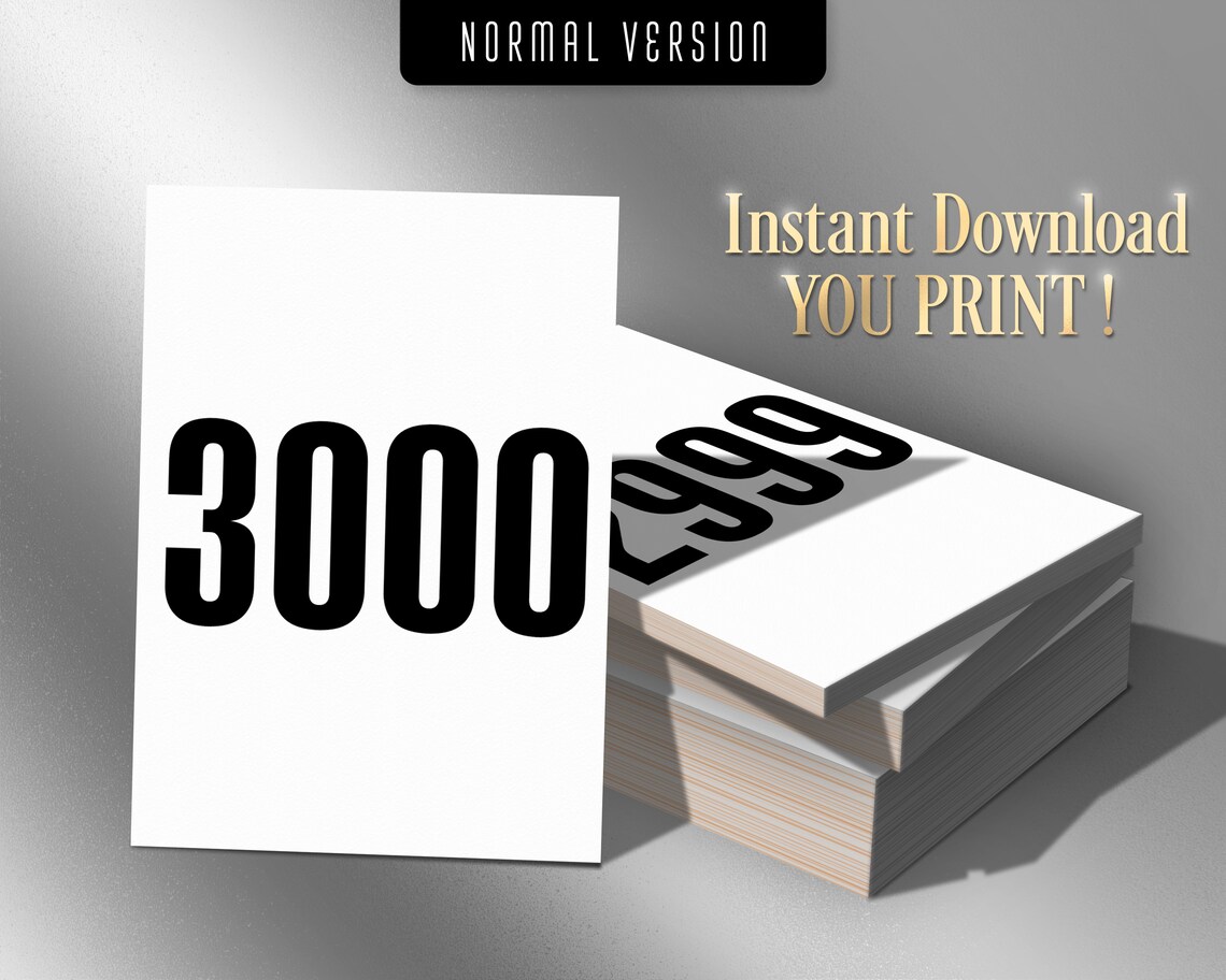 3000 Printable Facebook Live Numbers Facebook Live Number - Etsy