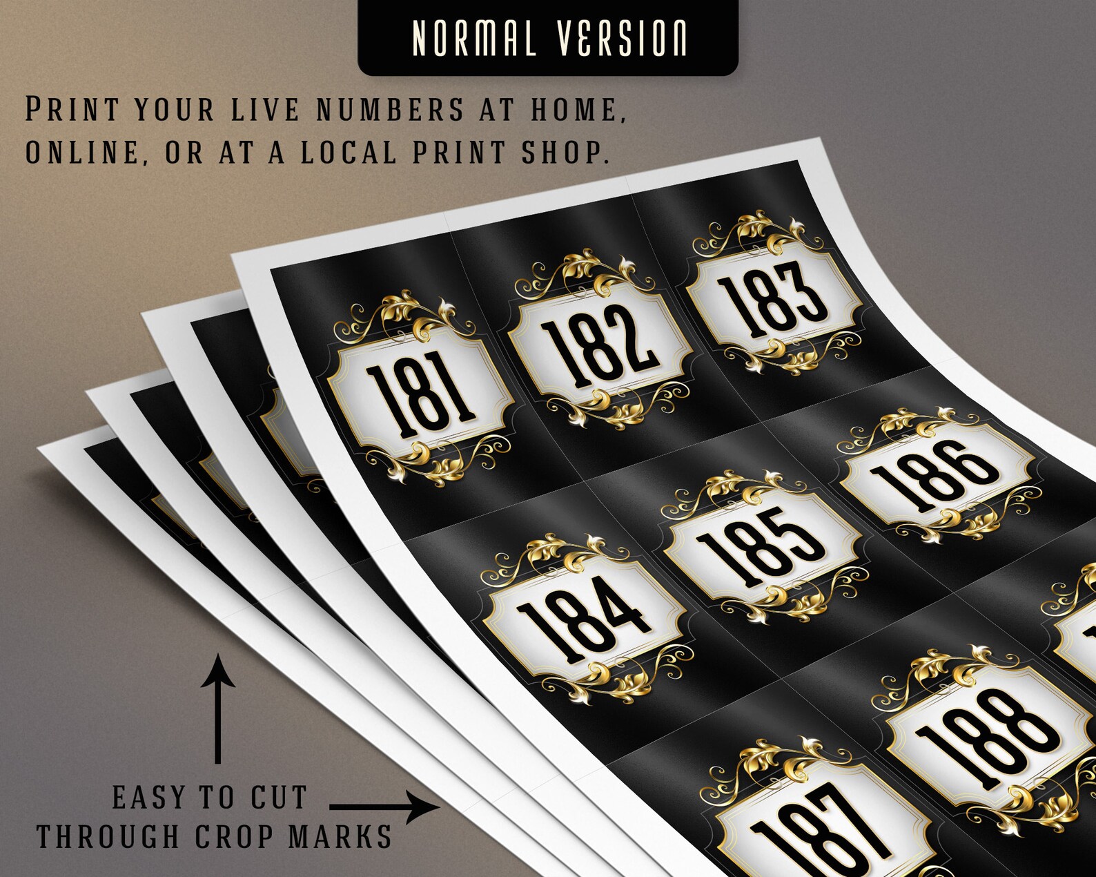 Facebook Live Numbers, Live Numbers, Facebook Live Number Cards, Normal ...