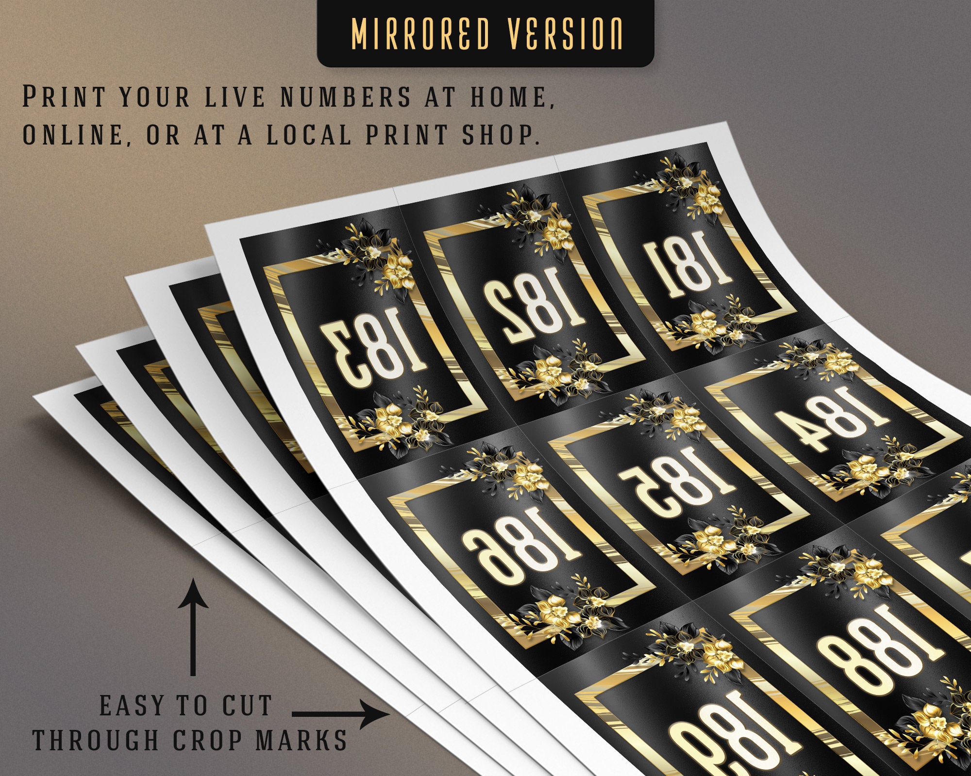 Facebook Live Numbers, Live Numbers, Facebook Live Number Cards, Normal ...