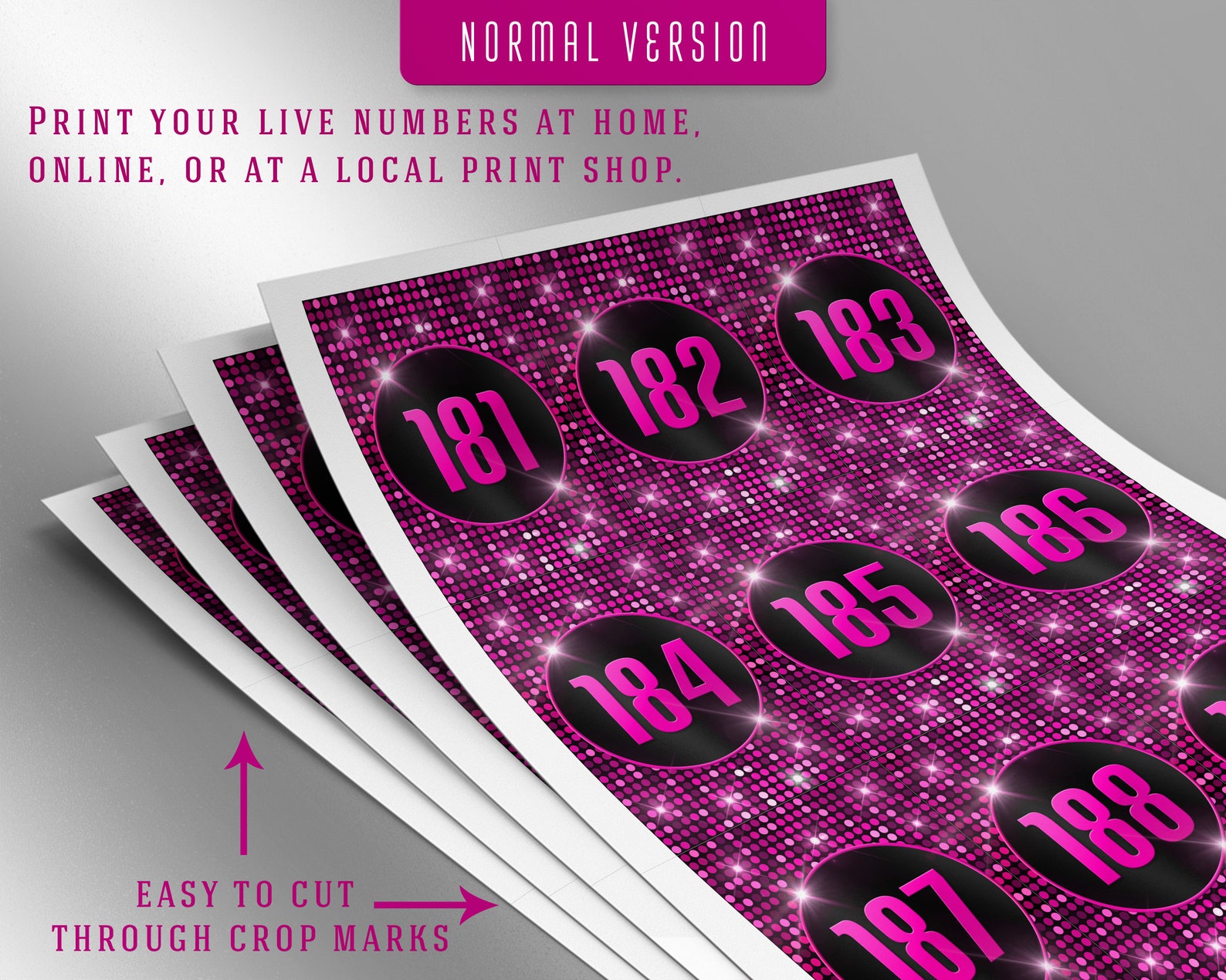 Facebook Live Number Cards, Facebook Live Numbers, Live Tags, Normal ...