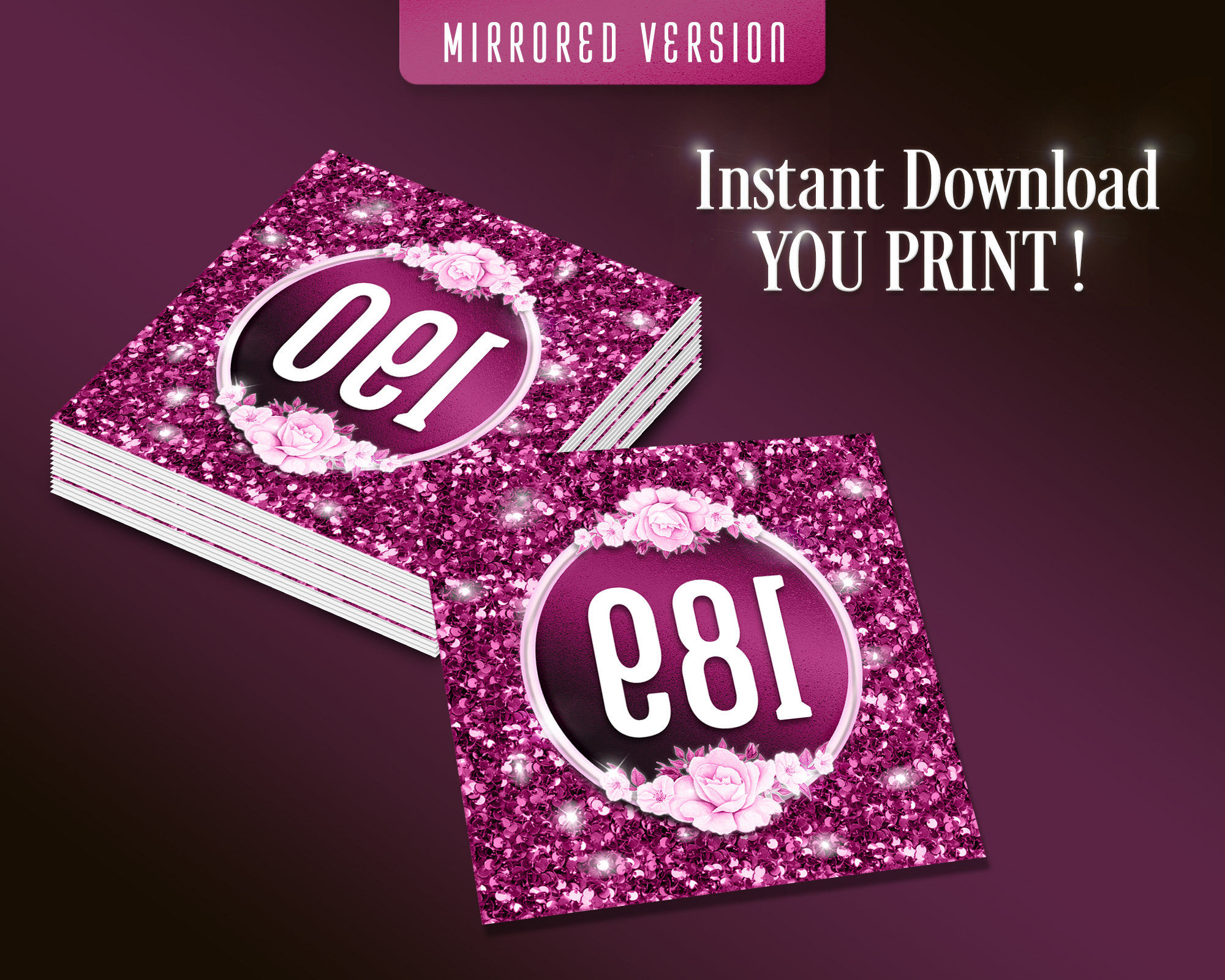 Live Sale Number Tags Facebook, Square Live Tags, Printable Facebook ...