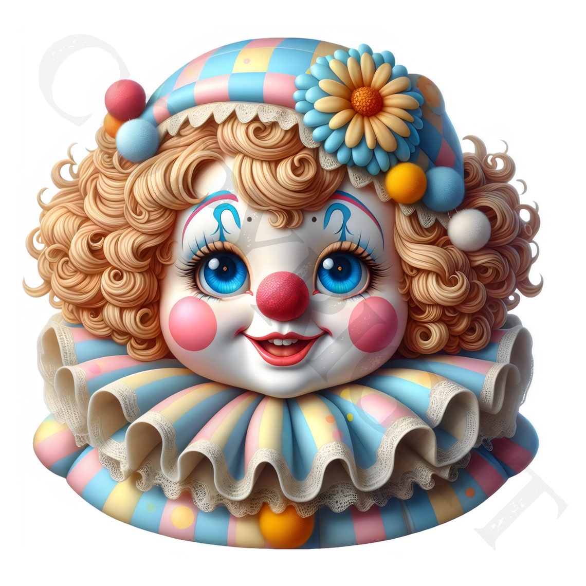 Cute Clown Clipart | 10 Transparent PNG Images | Circus Art | Children ...
