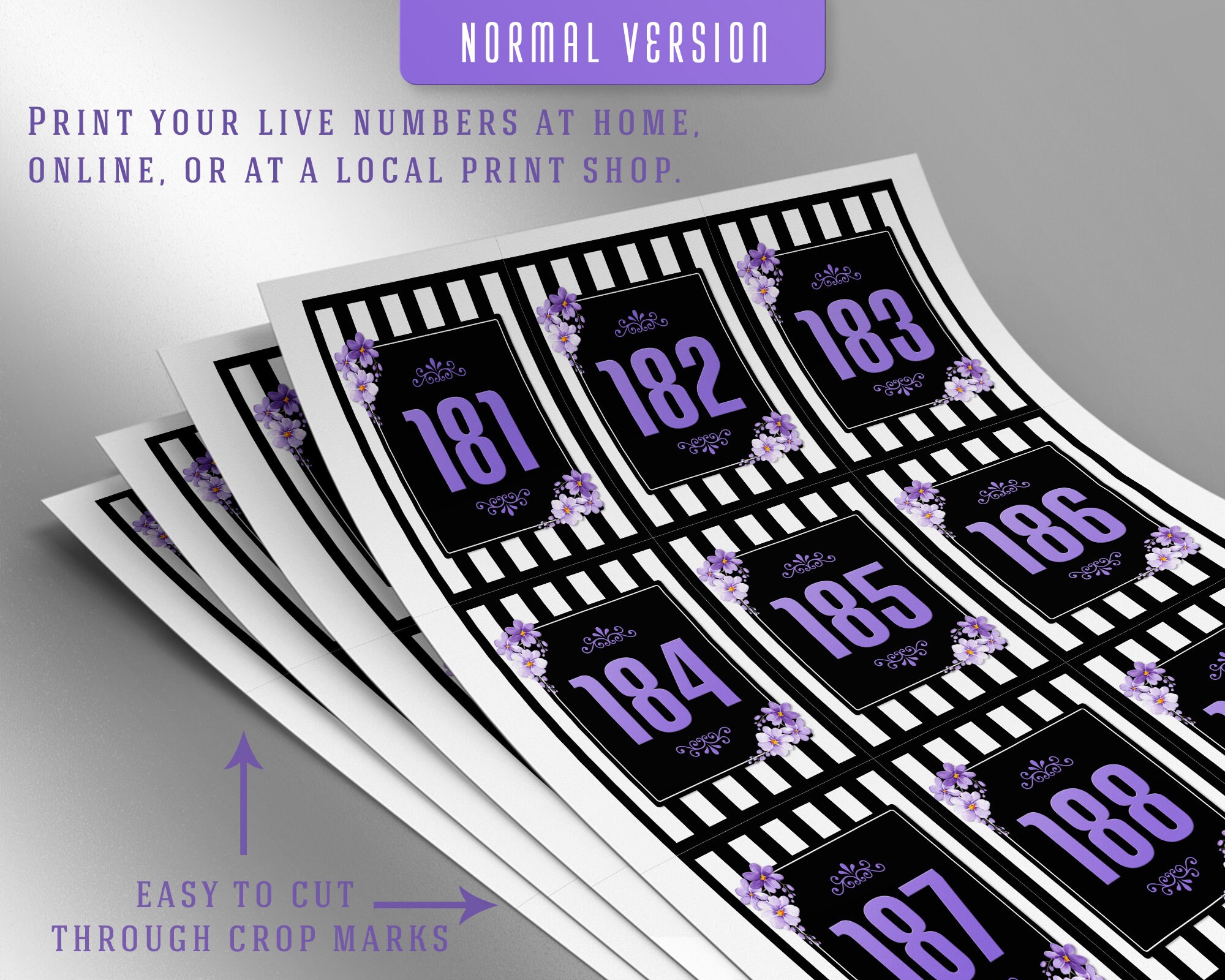 Facebook Live Numbers Facebook Number Cardssale Tags Normal - Etsy