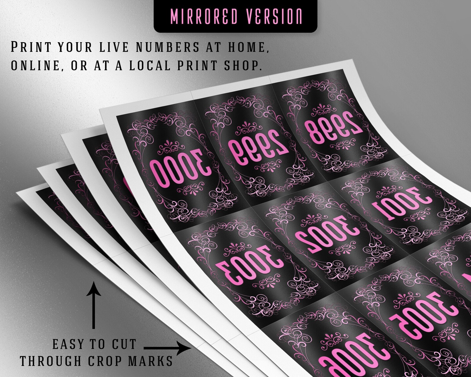 3000 Printable Facebook Live Numbers, Live Numbers, Facebook Live ...