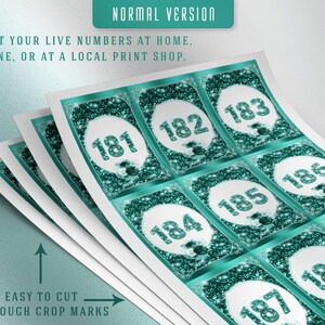 Facebook Live Numbers, Live Numbers, Facebook Live Number Cards, Normal ...