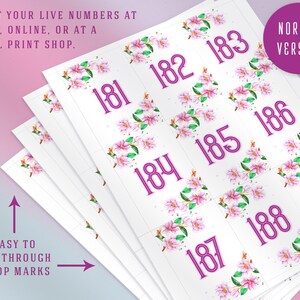 Floral Facebook Live Sale Numbers, Printable Cards, Normal + Mirrored ...