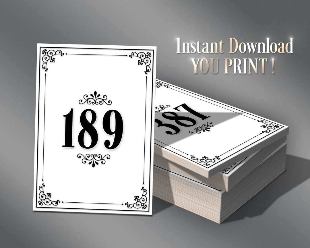 Facebook Live Number Cards 1-1000, Mirrored Option (PDF Download) - Etsy